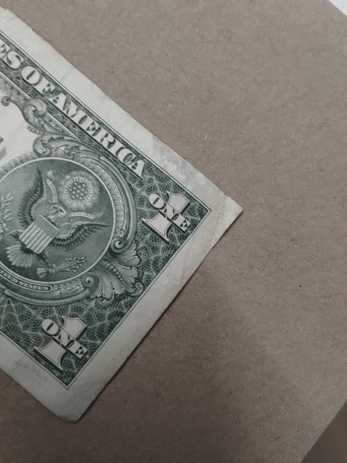 Double Date Note One Dollar $1 Bill Fancy Serial # Tombstone Note ...