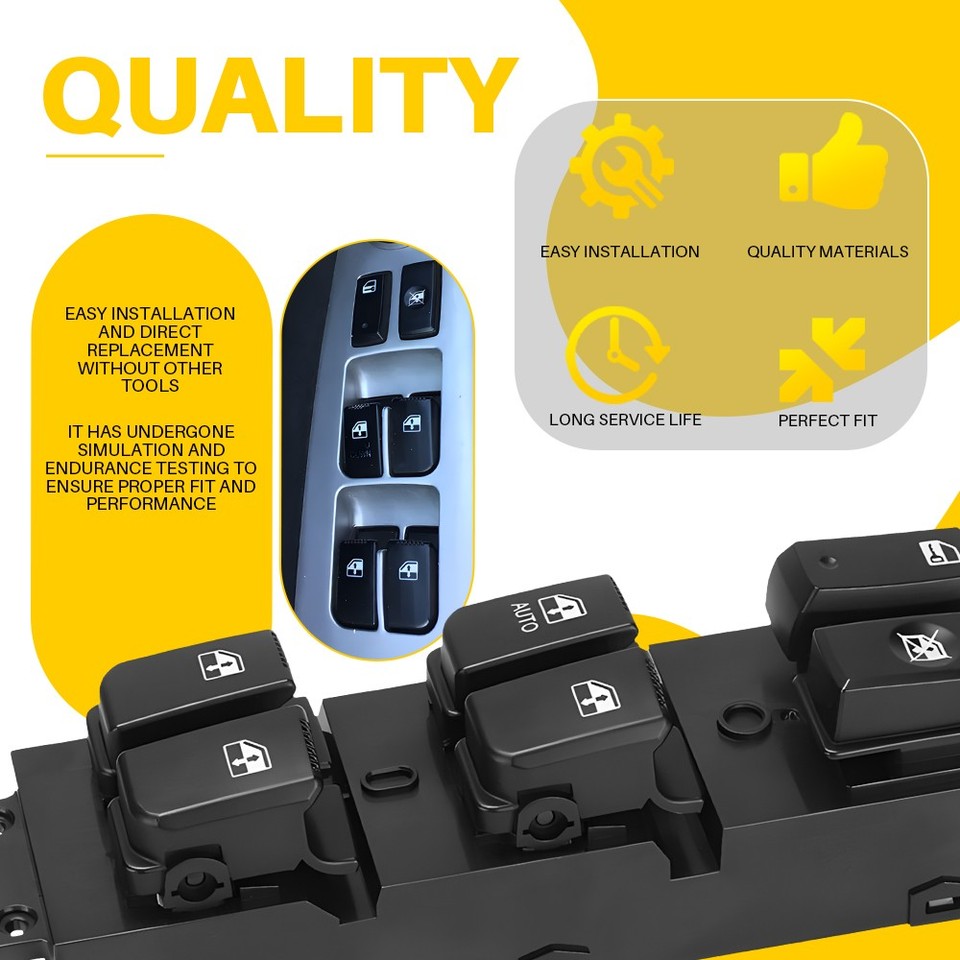 For Hyundai Santa Fe 2007-2011 Master Power Window Switch Left Front 1 ...