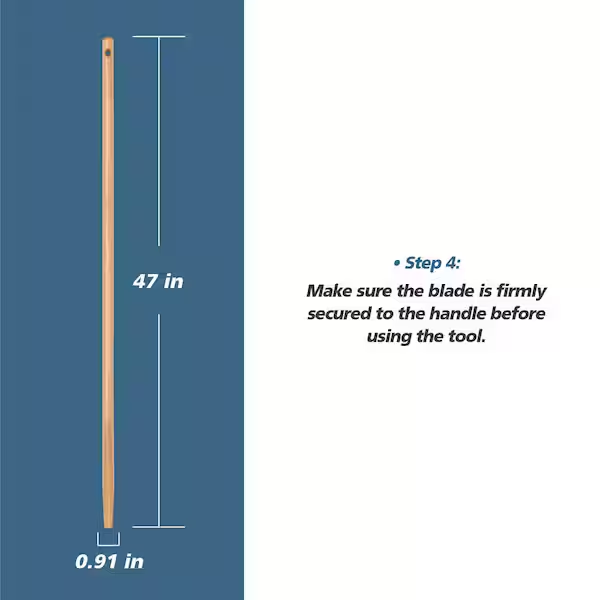 47 In. Tapered Rake Handle with 0.91 In. Diameter | eBay
