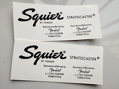 2Pc FENDER SQUIER STRATOCASTER Guitar Waterslide Transfer Headstock ...