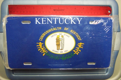 NOS Kentucky State Flag License Plate ** Nice Graphic Design & Heavy ...
