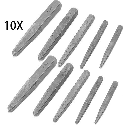 10Pcs/ Set Straight Fluted Screw Extractor Drill Square Easy Out ...