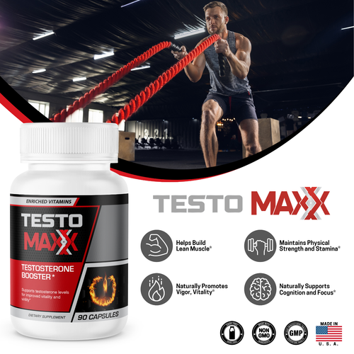 TESTO MAX Male Enhancement Testosterone Booster Stamina Build Muscle 90 ...