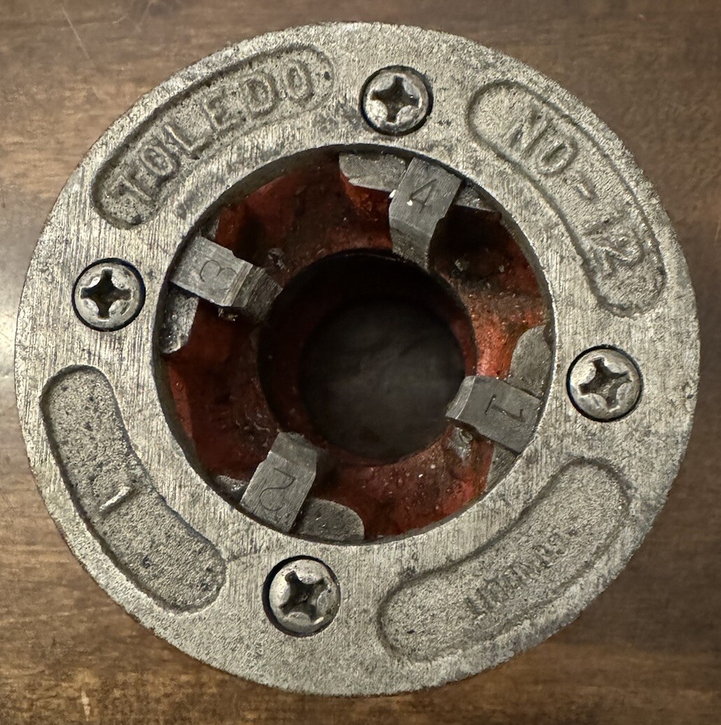 Vintage TOLEDO No. 12 - 1" PIPE THREADER DIE HEAD | eBay