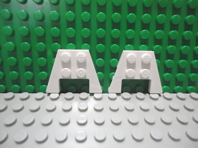 Lego 2 White 3x4 wedge plate with cut out wing ship airplane NEW | eBay