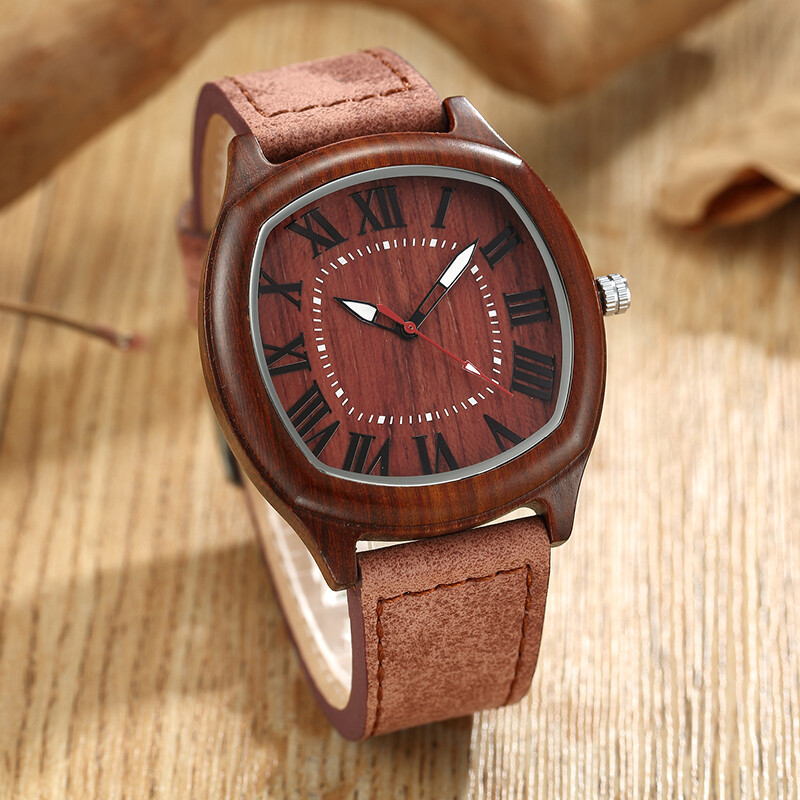 Wooden Analog Watches Natural Retro Classy Watch Vintage Casual For ...