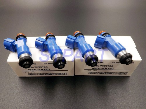 4 NEW OEM 565cc FUEL INJECTORS 16611-AA720 FOR WRX STI IMPREZA LEGACY 2 ...