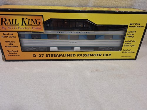 MTH Rail King O Gauge #30-6112D Electro-Motive Streamlined Vista Dome ...