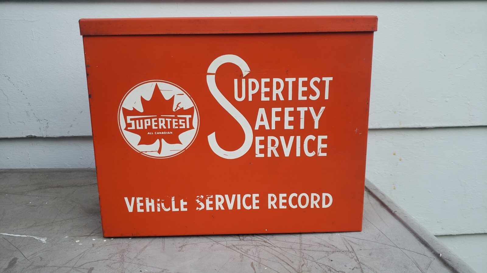 VTG ADVERTISING SUPERTEST SAFETY SERVICE VEHICLE SERVICE RECORD TIN ...