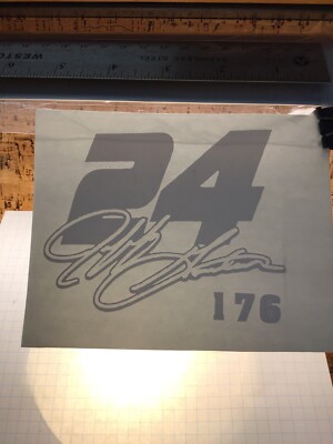 #24 Jeff Gordon Signature NASCAR - WHITE - Vinyl Sticker Decal - MM4 ...