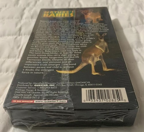 Nature's Babies (1998) Questar Animals Vintage VHS Tape Brand New ...