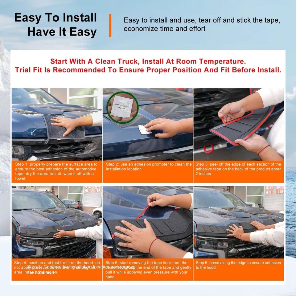 For 2015-2022 Chevy Colorado Hood Deflector Hood Protector Shield ...