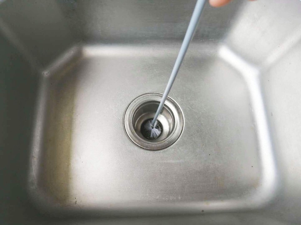 1m Long Flexible Sink OVERFLOW Cleaning BRUSH Drain Cleaner unblocker ...