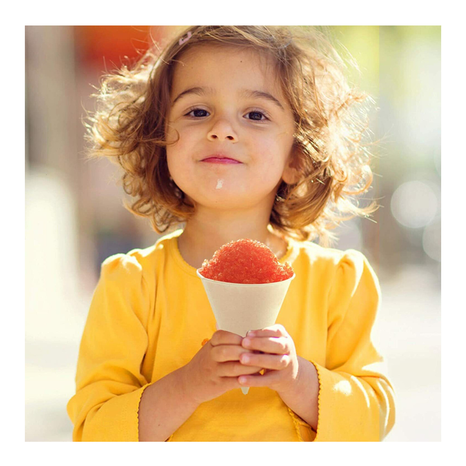 AQUEENLY 6 Oz Snow Cone Paper Cups 100 Piece White | eBay