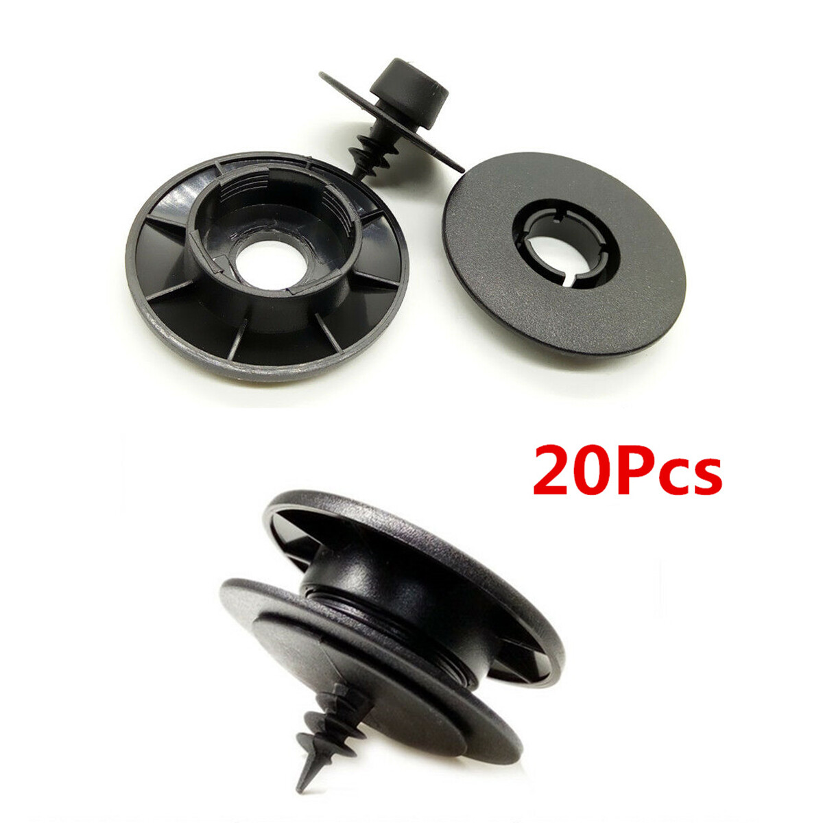 20Pcs Black Plastic Fasteners Rivets For Auto Car Mat Foot Floor Carpet ...