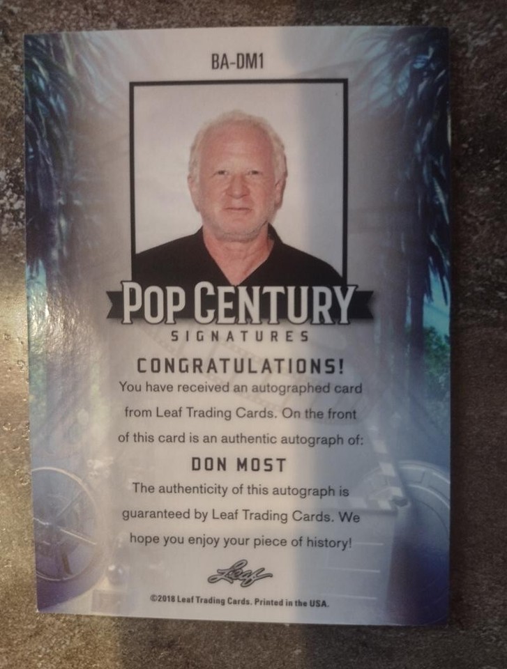DON MOST 2018 Leaf Pop Century BA-DM1 AUTO AUTOGRAPH | eBay