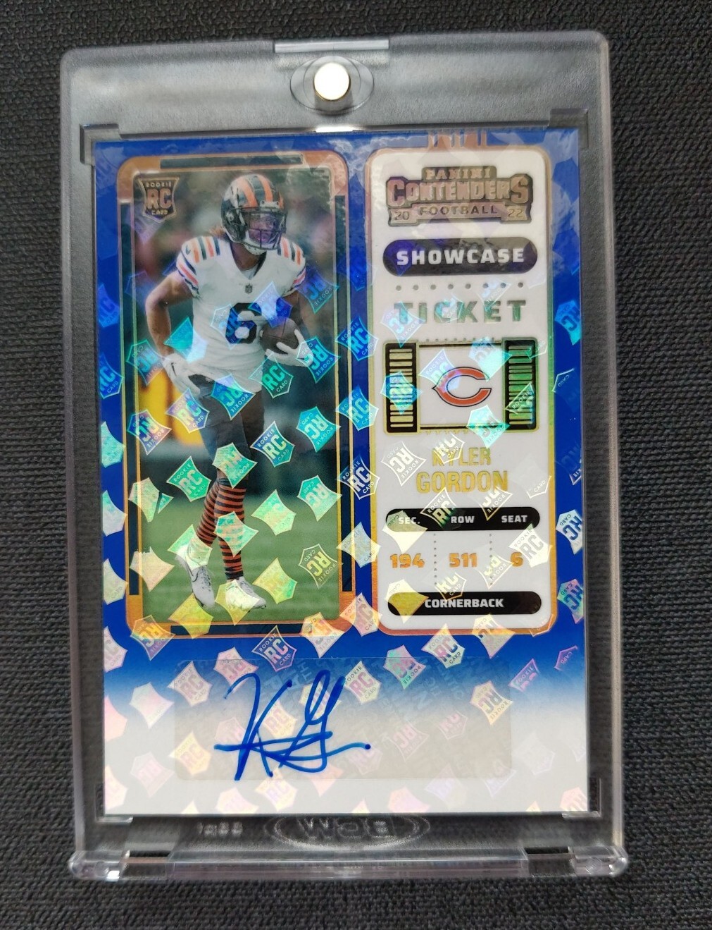 2022 Panini Contenders Kyler Gordon Rookie Ticket Auto RC Showcase #166 ...