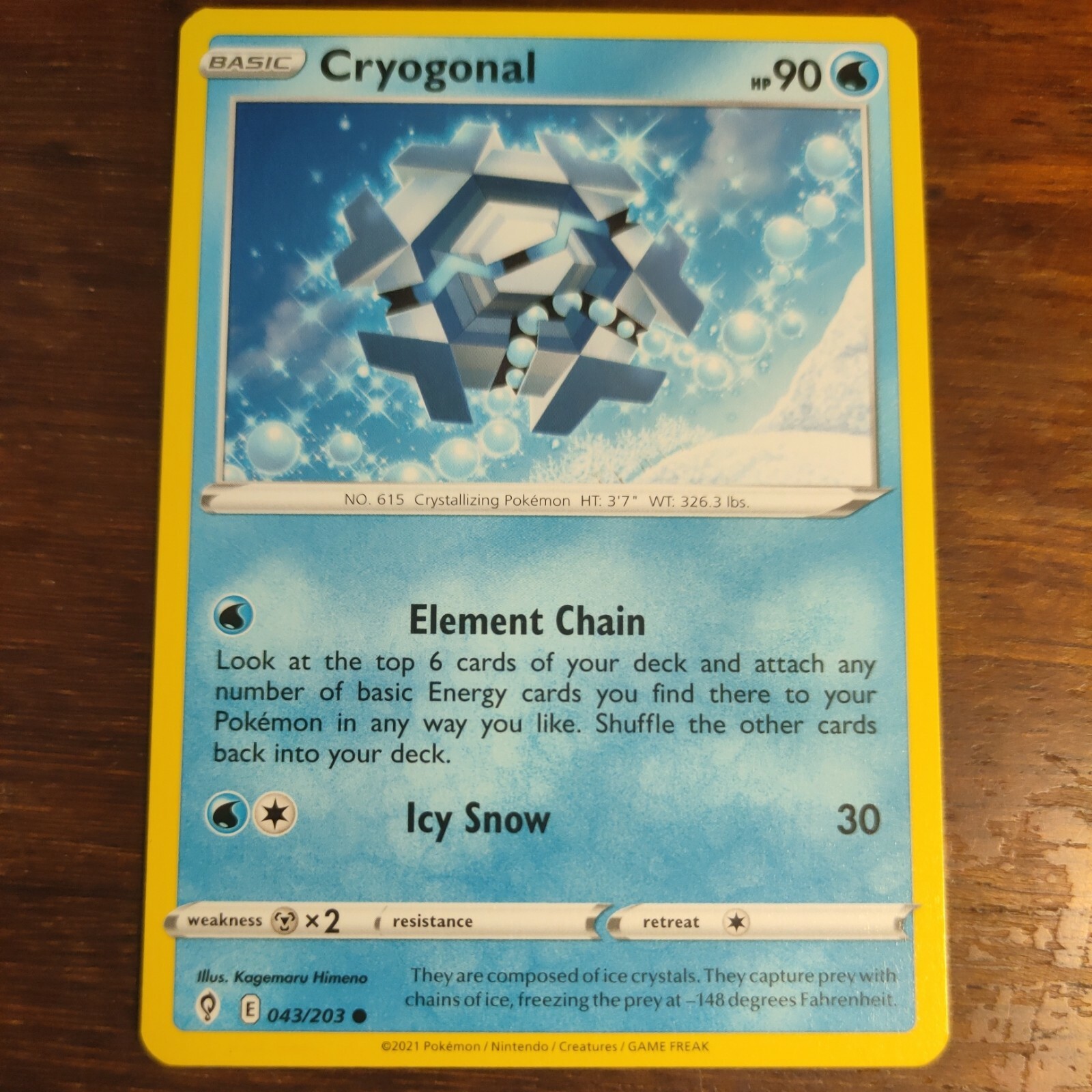 Cryogonal 043/203 Common Evolving Skies Pokemon Card | eBay