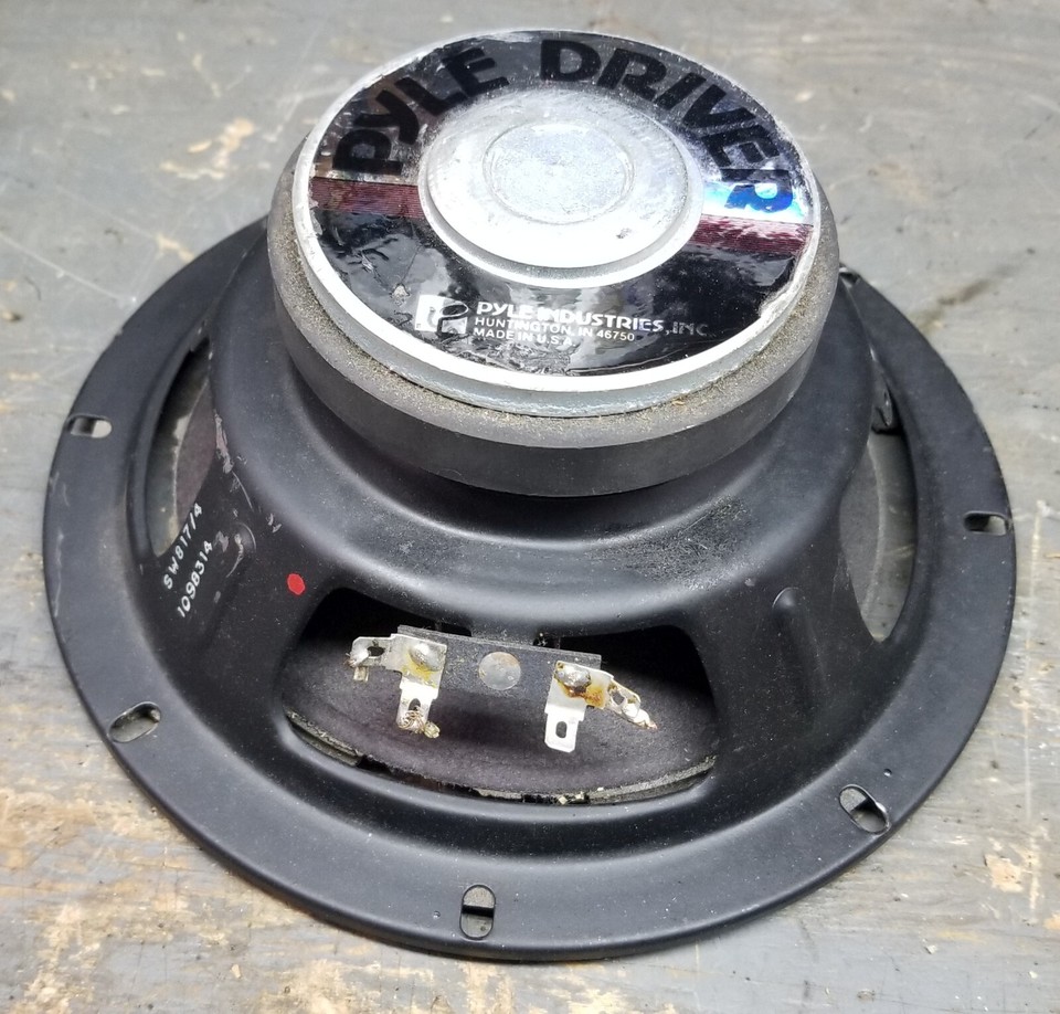 FOUR (4) old school USA MADE Pyle Driver 8" subwoofers - NEED FOAM ...