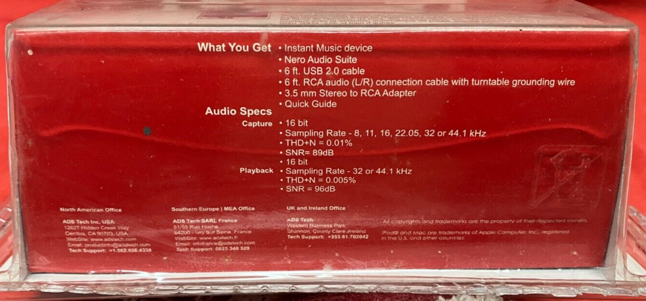 ADS Tech Instant Music Records Old Music to CD MP3 iPod RDX-150-EF | eBay