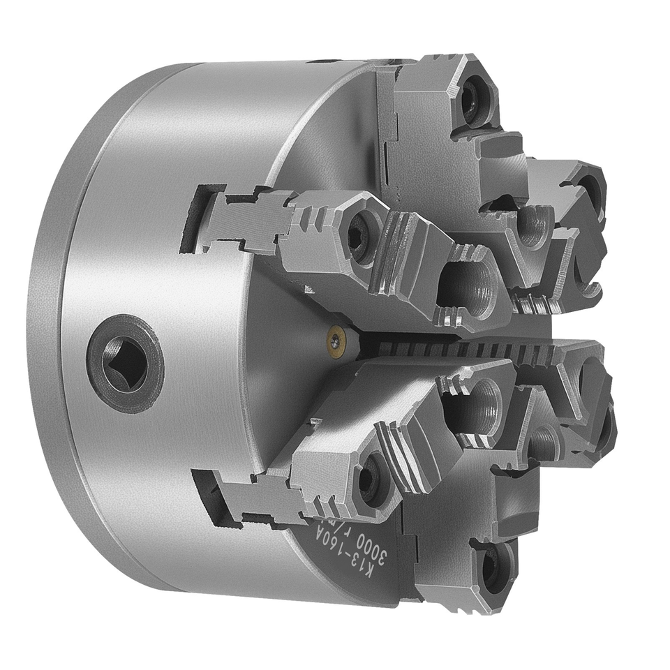 6 Inch 6-Jaw Self-Centering Lathe Chuck with D1-4 Cam Lock Backing ...