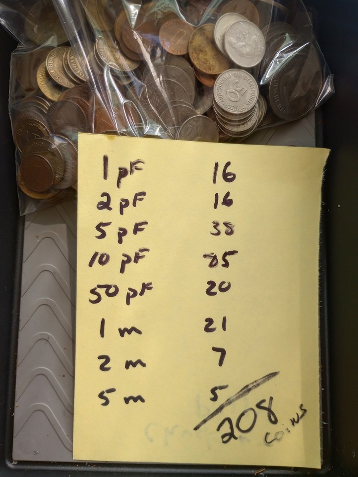 Germany Coin LOT West German 208 Coins BULK LOT Marks and Pfennigs. 1949 onward | eBay