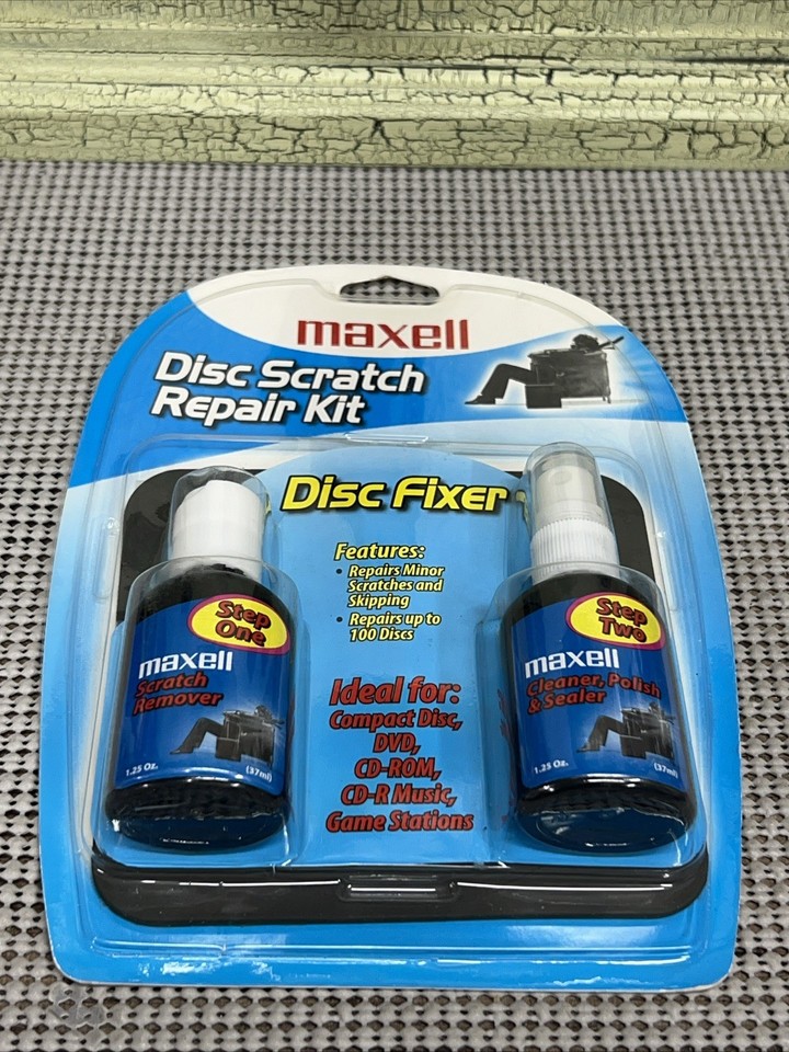 NEW SEALED Maxell Disc Scratch Repair Kit CD-335 Disc Fixer CD DVD ...