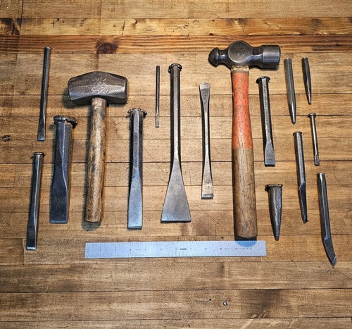 Blacksmith Tools FORGE ANVIL CHISELS Shaping Forging Tools Hammers ...