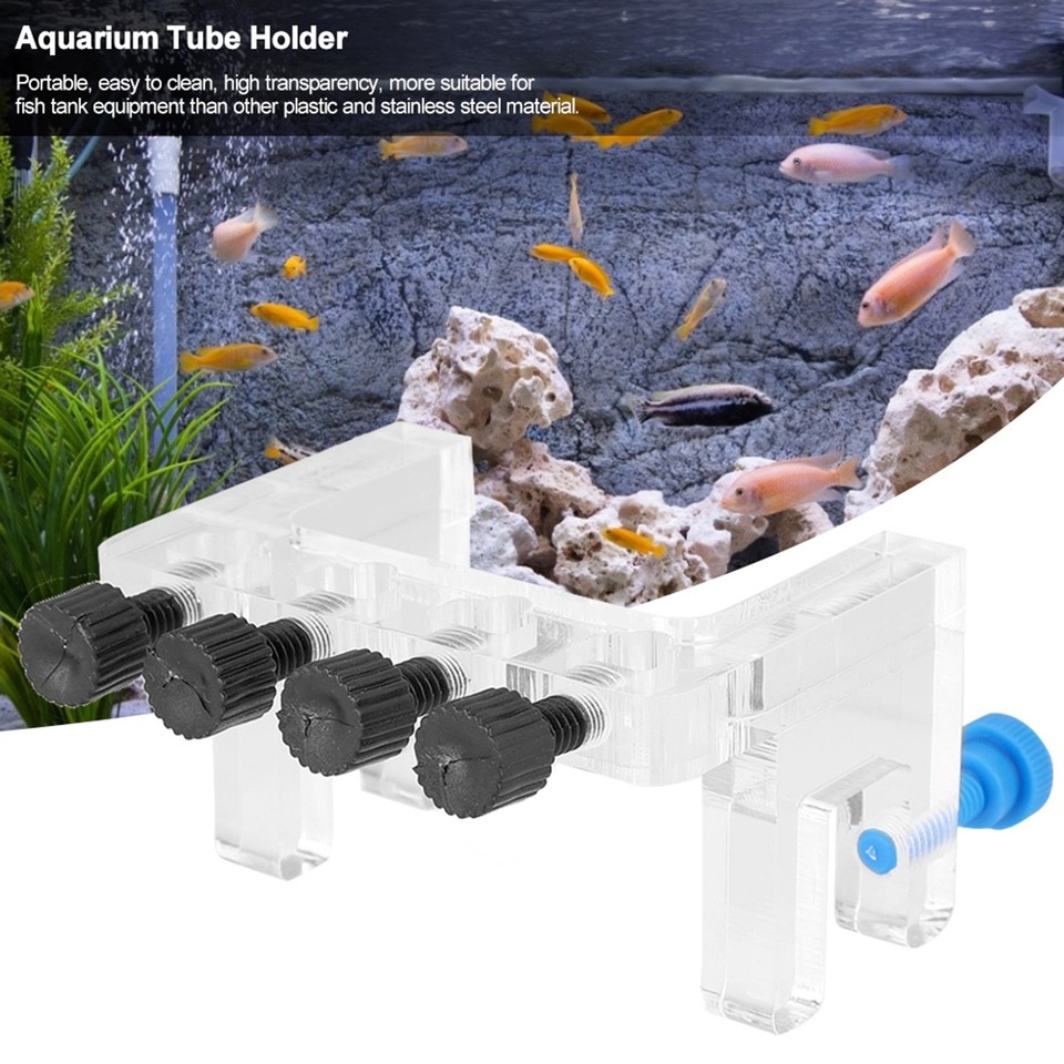 Acrylic Aquarium Fish Tank Hose Tube Fixing Clamp Holder For 10mm Dia ...