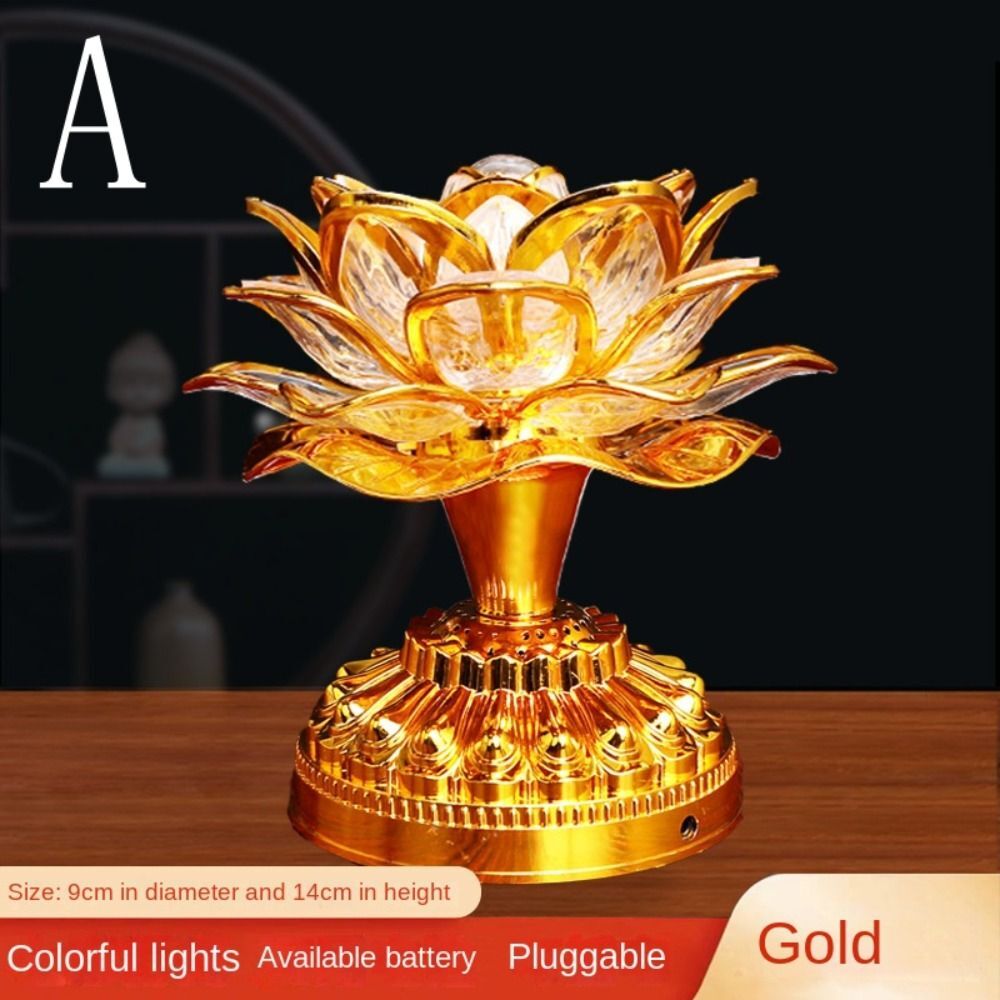 220V Buddhist Lamp LED Night Light Lotus Flower Lamp Temple | eBay