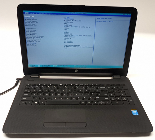 HP 250 G4 Notebook PC 15.6" i3-5005u@2.00GHz 4GB RAM No HDD/OS/Battery ...