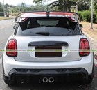 FITS Mini Cooper F55 F56 Real Carbon Fiber+Red Colour Rear Spoiler Roof ...