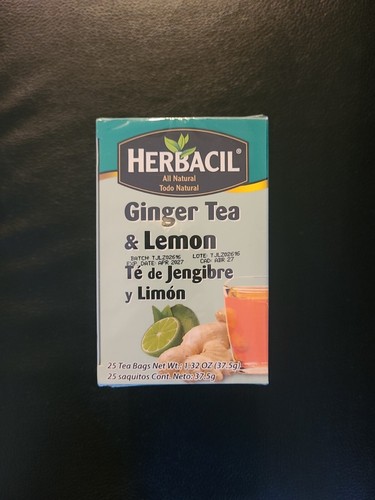 HERBACIL GINGER AND LEMON TEA, Te De Jengibre Y Limon - 25 Tea Bags | eBay