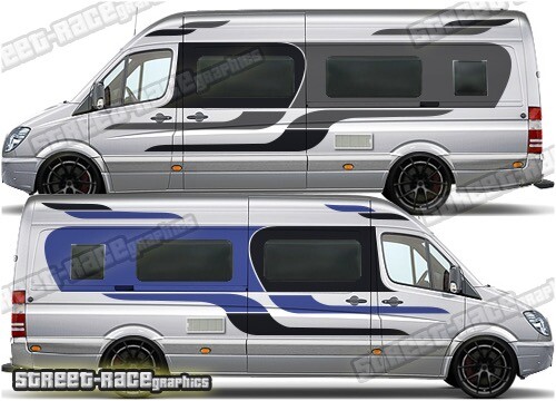 Motorhome Campervan 063 graphics stickers decal Crafter Mercedes ...