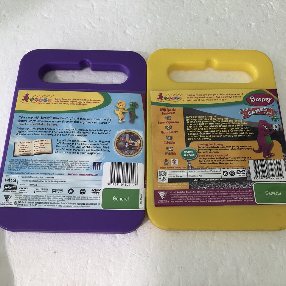 Barney DVDs Bundle Bulk Lot ABC Kids Movie Collection Merchandise 00s ...