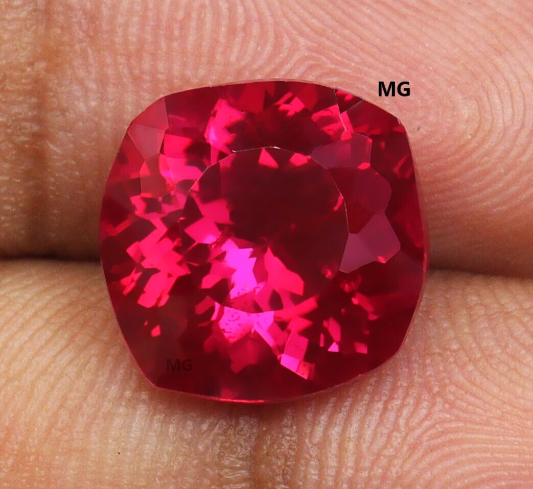 GIE Certified Natural Mozambique Red Ruby Cushion Shape Gemstone 12.10 ...
