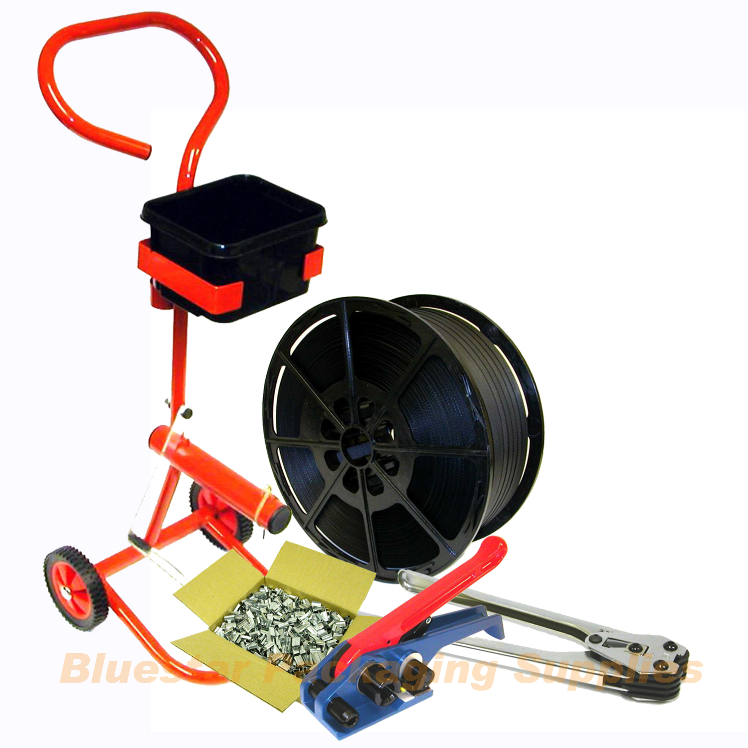 Heavy Duty Mobile Strapping Banding Kit Separate Tools & Mobile Trolley ...