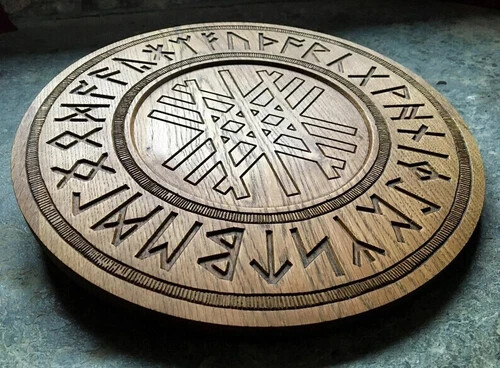 Anglo-Saxon Futhorc 24 Inches Oak Carved Rune Divination Board Altar ...