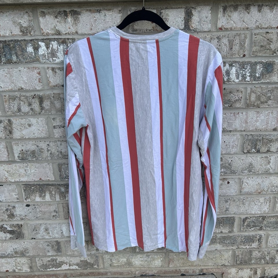 Rustic Souls Long Sleeve Striped Shirt Men’s Large Multicolor Red Gray ...