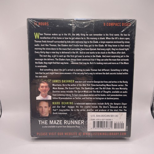 Maze Runner by James Dashner (2009, Compact Disc) for sale online | eBay UK