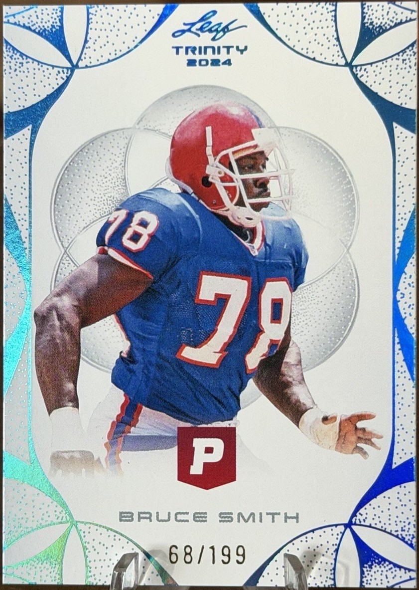 2024 Leaf Trinity Pristine Auction - Bruce Smith #15 Platinum Blue Foil ...