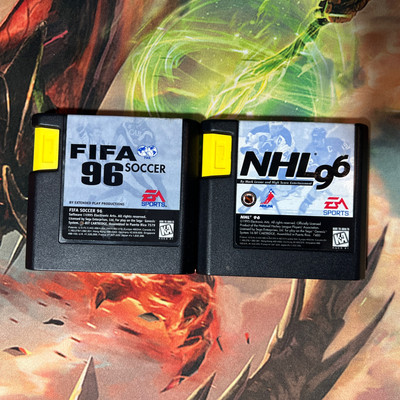 Used-NHL 96 And FIFA 96 (Sega Genesis, 1995) Cartridges Only-Free ...