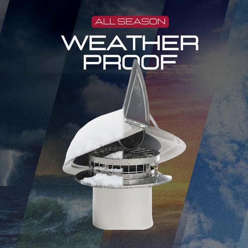 Chimcare Wind Directional Chimney Cap – Non-Air-Cooled Round, Rotating ...