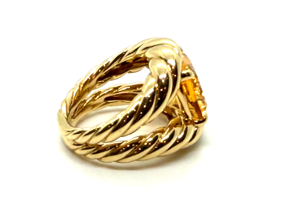 David Yurman 'Chatelaine' Citrine 18K Gold Marbella Ring Retail $5700 | eBay