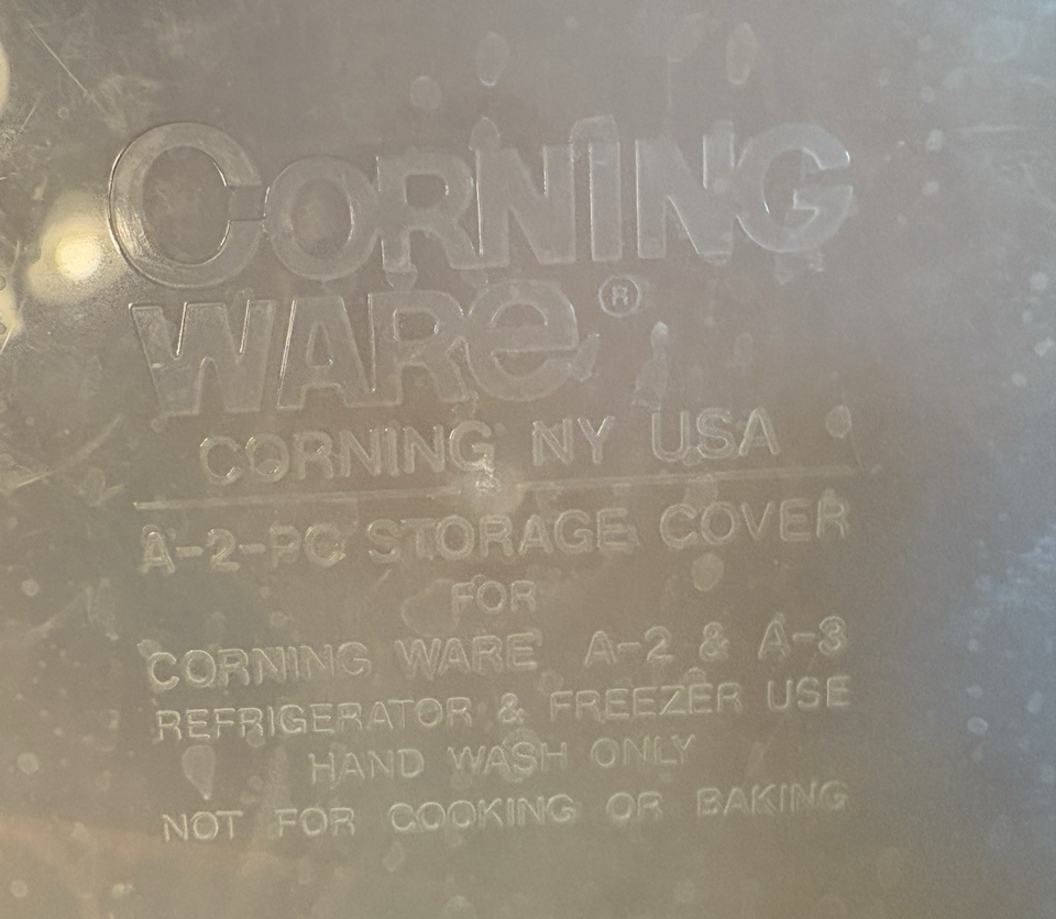 Rare 3 PIECE VTG CORNING WARE BLUE CORNFLOWER 2 LITER DISH & 2 LIDS ...