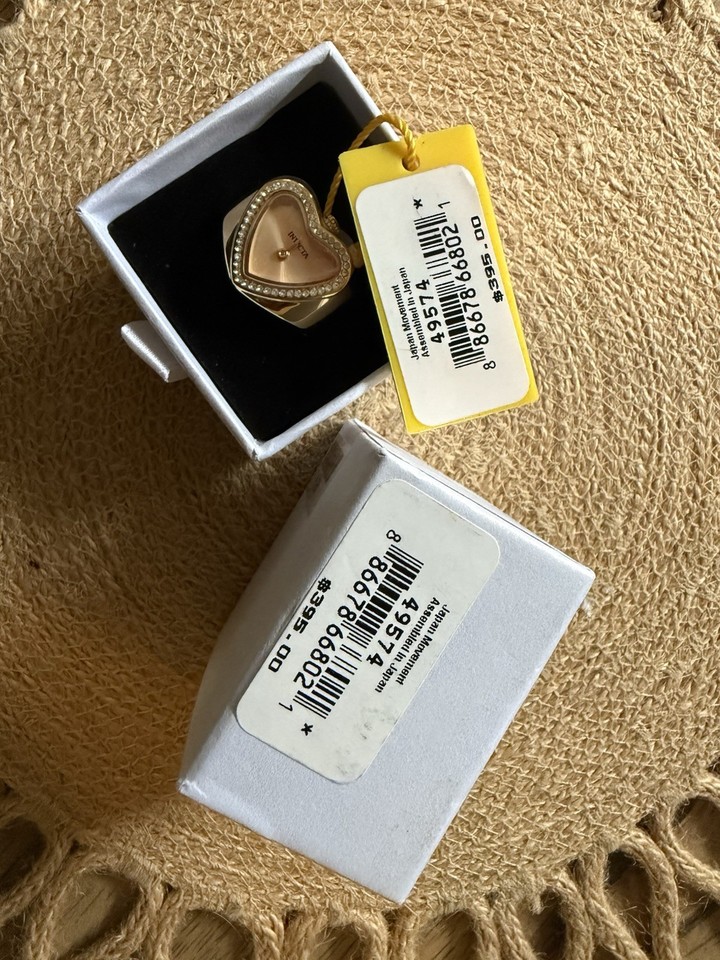 Invicta Angel Women’s Heart Watch Ring NIB Gold | eBay