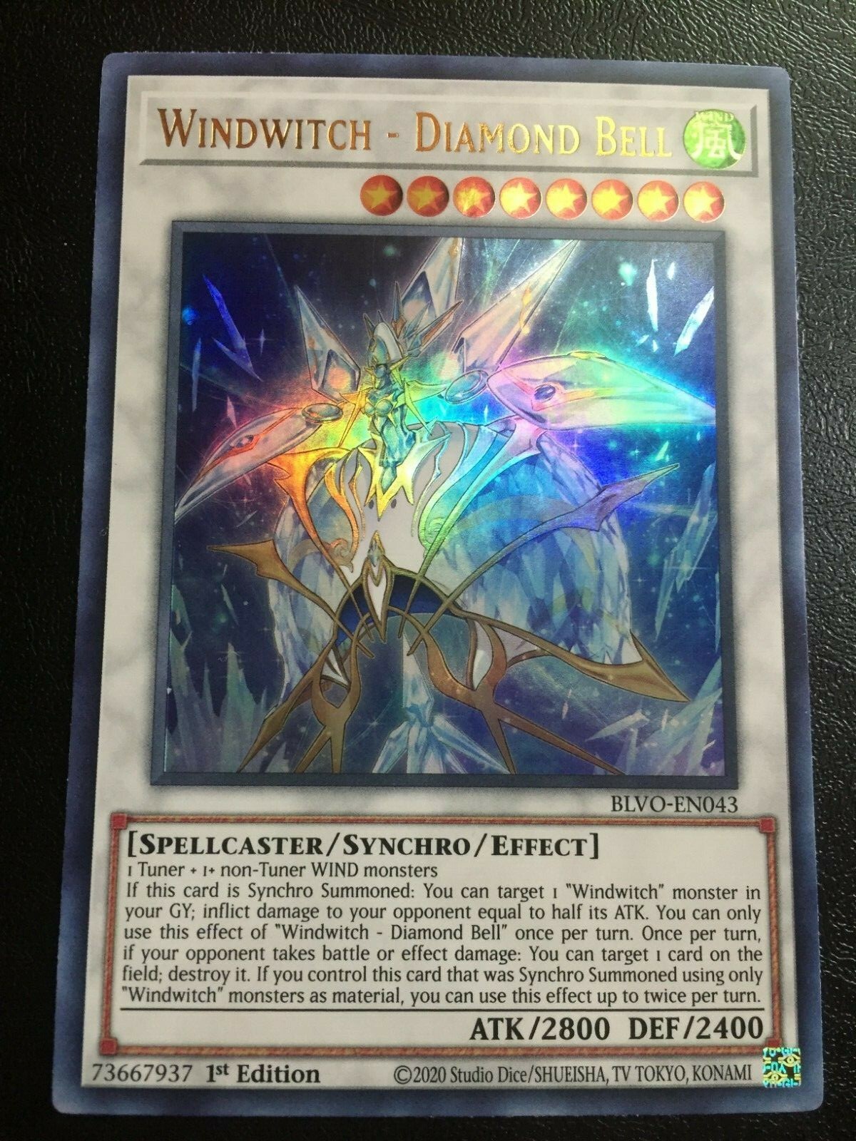 Yu-Gi-Oh WindWitch - Diamond Bell BLVO-EN043 1st Ed Ultra Rare Mint ...