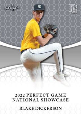 Blake Dickerson 2022 Feuille Parfait Jeu " 1ère Ever Imprimé " Carte ...