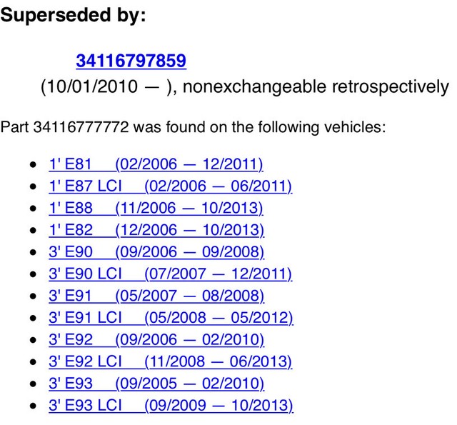 BMW Front Brake Pads Set Germany Genuine OE 34116777772 for sale online ...