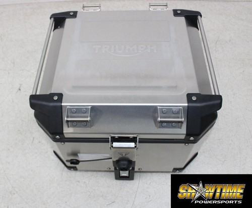 22 TRIUMPH TIGER MODELS SILVER ALUMINUM CARGO TOP BOX PANNIER | eBay
